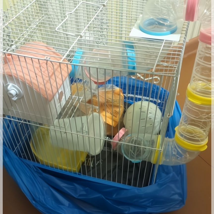 Клетка для хомяка с трубами
