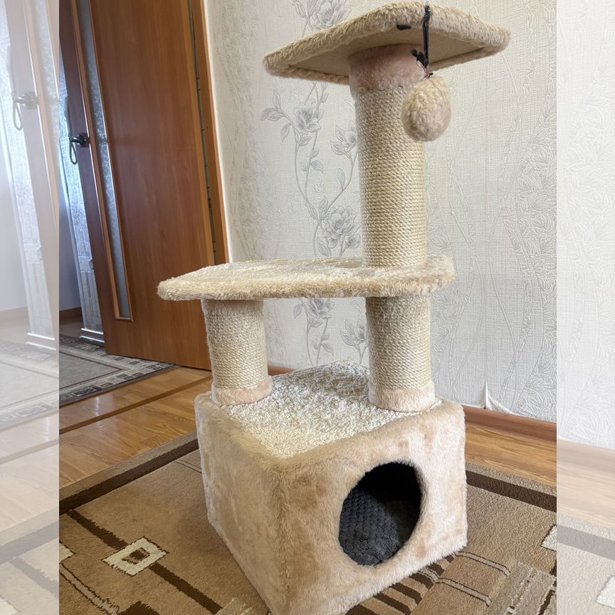 Когтеточка домик для кошки бу