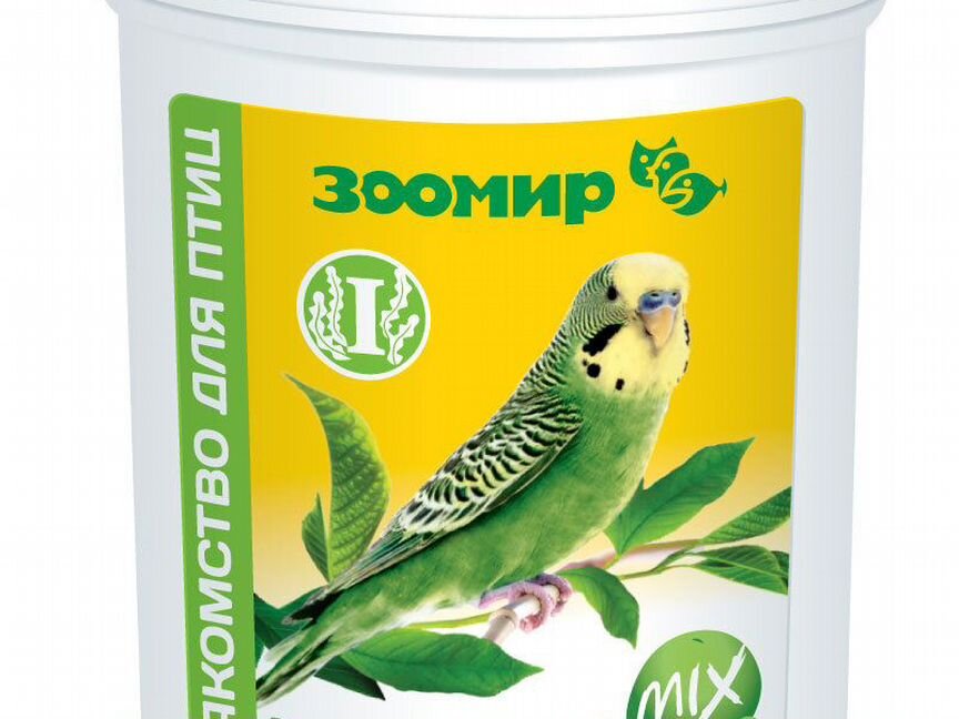 Зоомир Минеральный MIX с йодом -лакомство для птиц