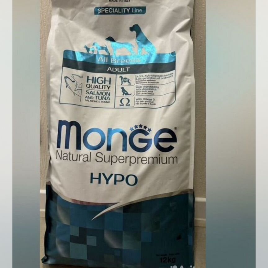 Monge Dog Speciality Hypo корм лосось и тунец