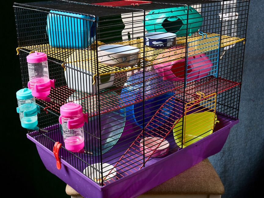 Трехэтажная клетка для хомяков крыс грызунов