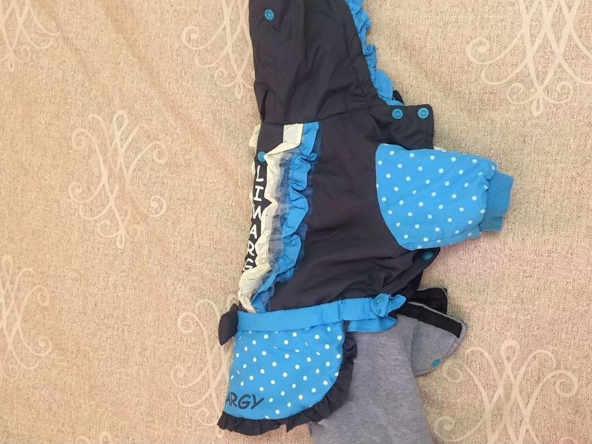 Очень теплый зимний комбинезон для собак мелкой по