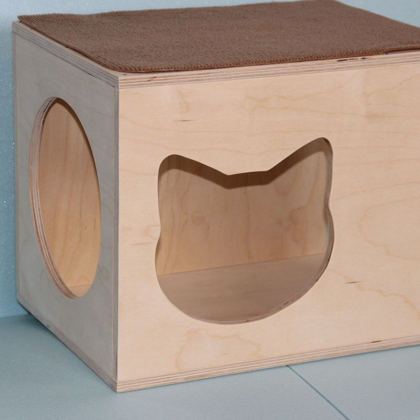 Домик для кошки фанерный