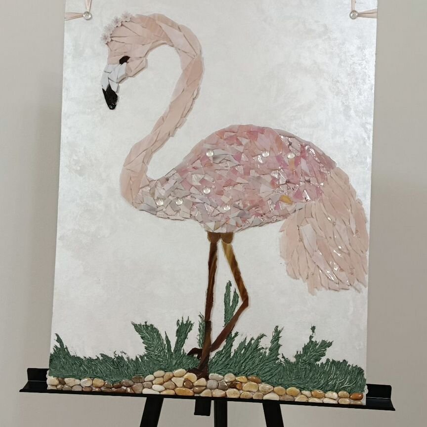 Картина на стену для интерьера Фламинго