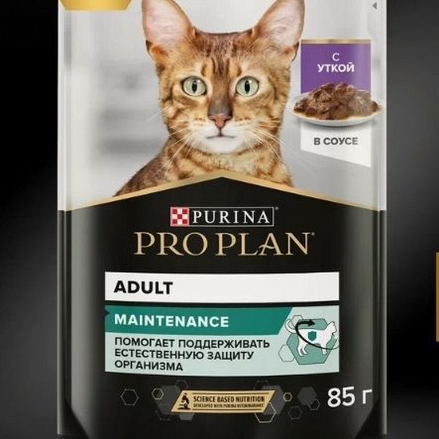 Влажный корм PRO plan с уткой в соусе