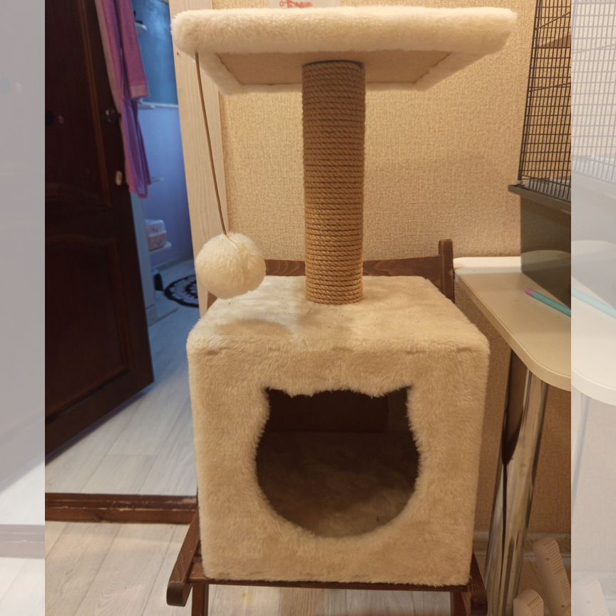 Когтеточка домик для кошки бу