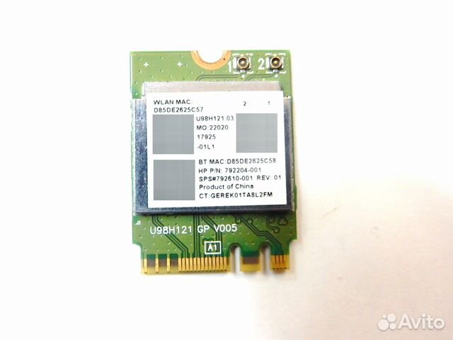 Wi-Fi + Bluetooth модуль Realtek RTL8723BE RTL8723 купить в Омске с ...