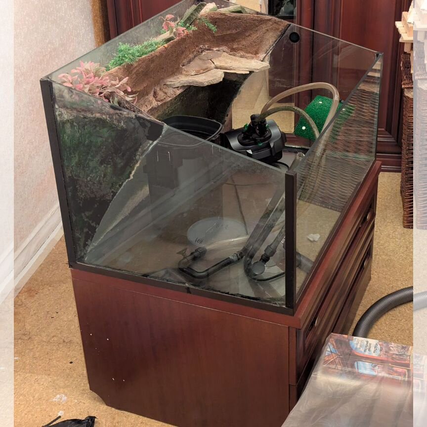 Аквариум/террариум 200л   фильтр   тумба