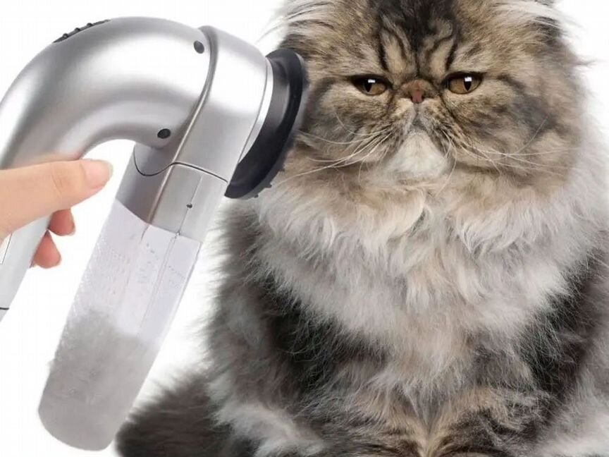 Щётка пылесос для вычесывания шерсти животных