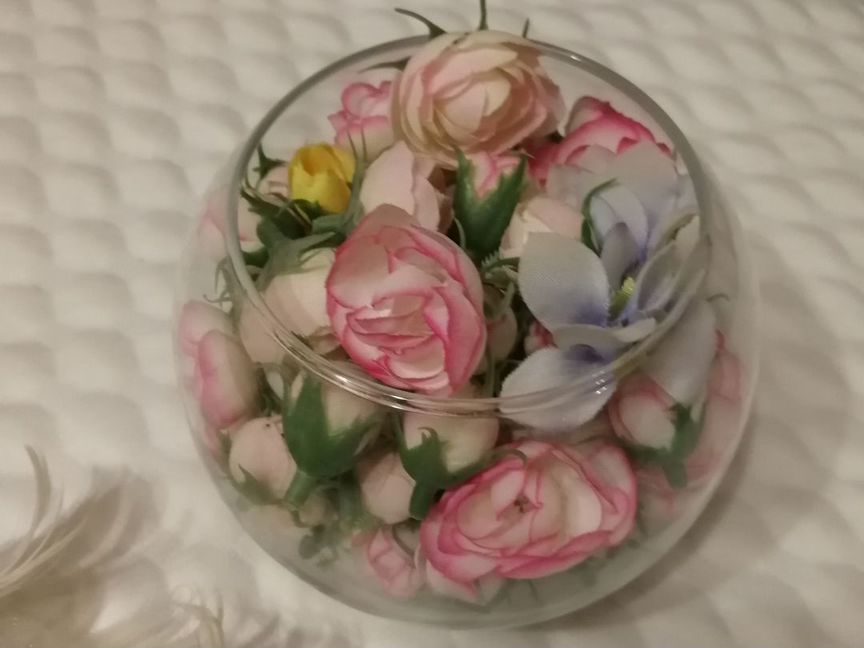 Стеклянная ваза, аквариум маленький