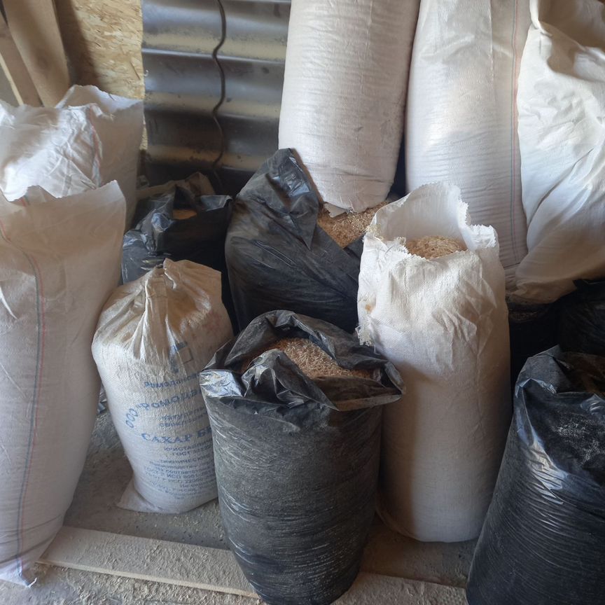 Опилки стружка в мешках