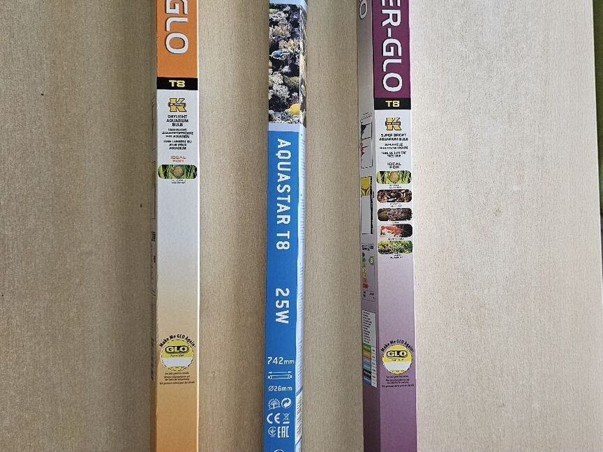 Новые Лампы для аквариума Т8 25Вт GLO и sylvaniya