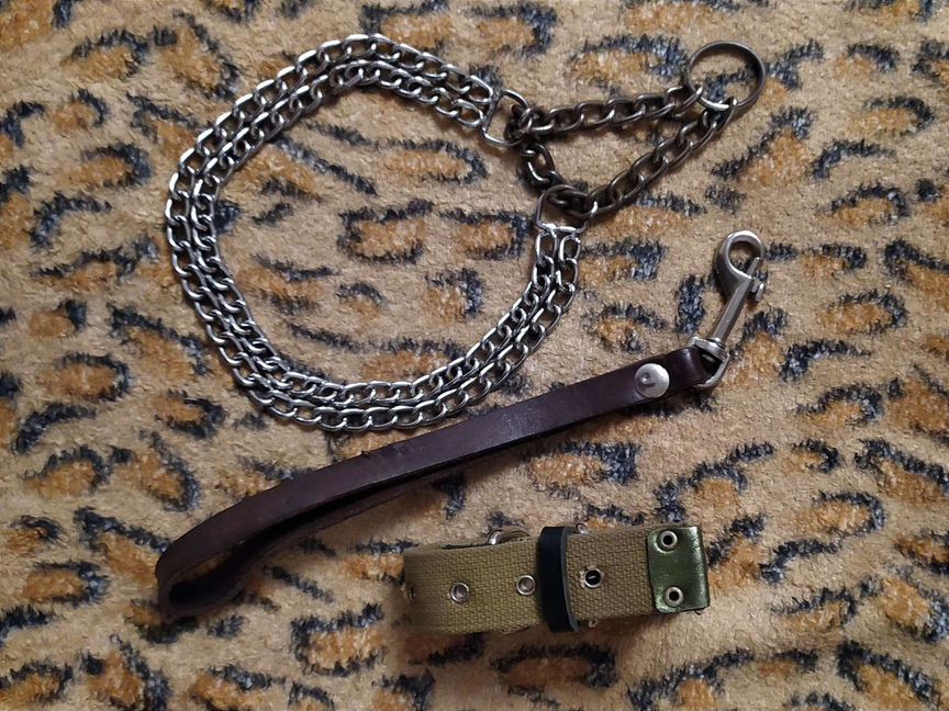 Ошейник металлический для крупной собаки (с утяжко