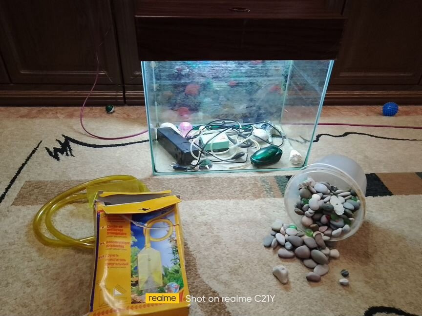 Аквариум 60л с подсветкой и фильтром