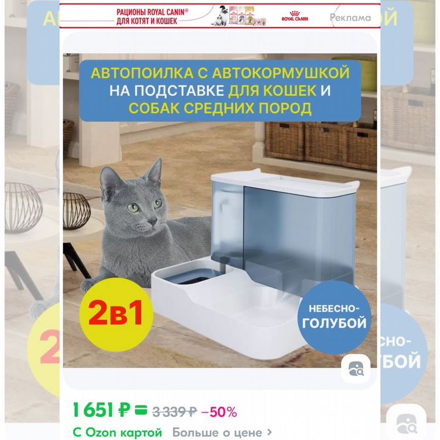 Автокормушка для кошек 2в1