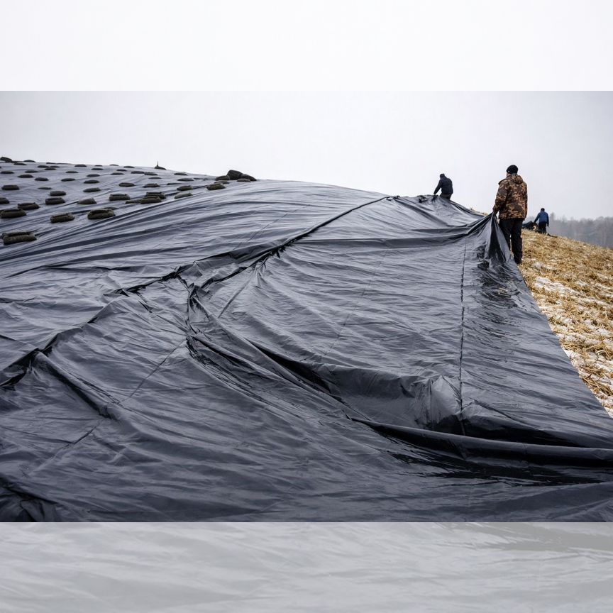 Силосная пленка 20м*50м*120мкм, черная импортная