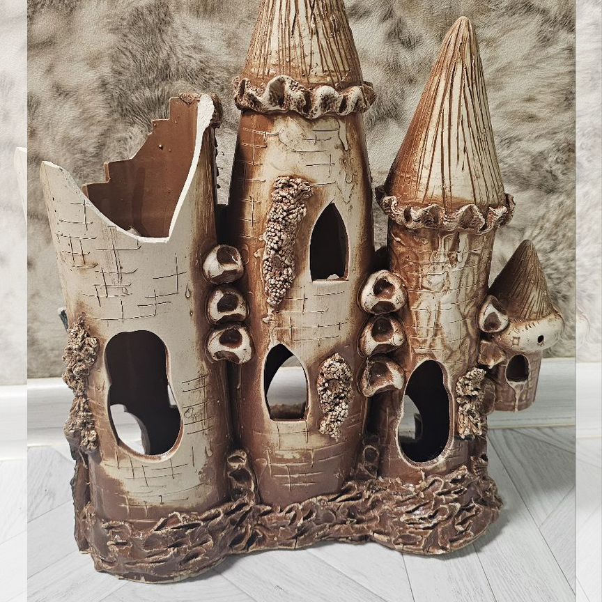 Грот замок для аквариума коряга