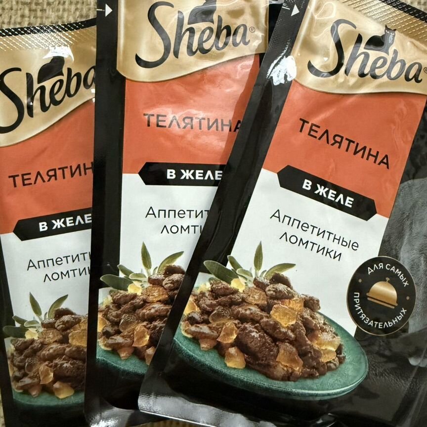 Кошачий корм sheba телятина в желе