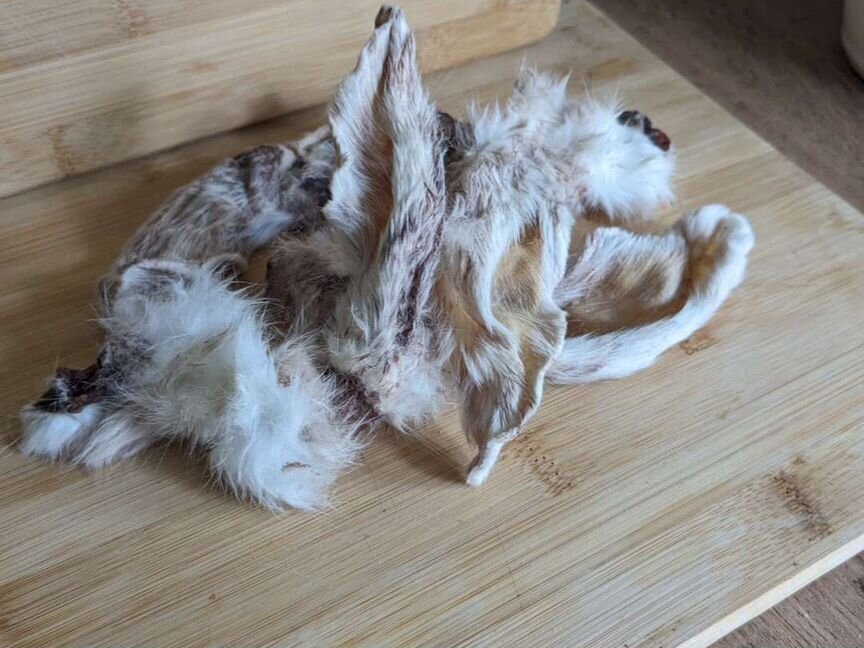 Кроличьи ушки, филе бедра индейки, бычий корень