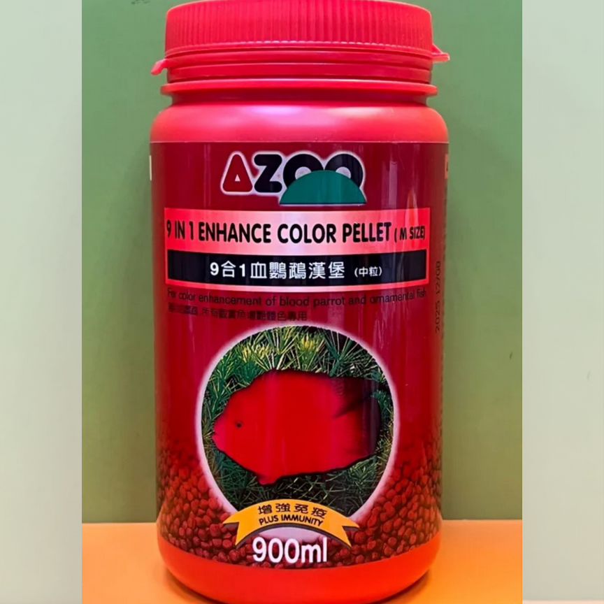 Корм azoo 9in1 Enhance Color Pellet M Size 900 мл