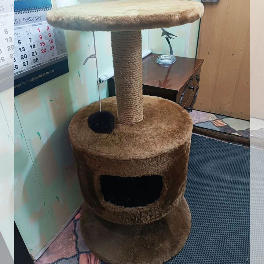 Когтеточка дом для кошки, чистый