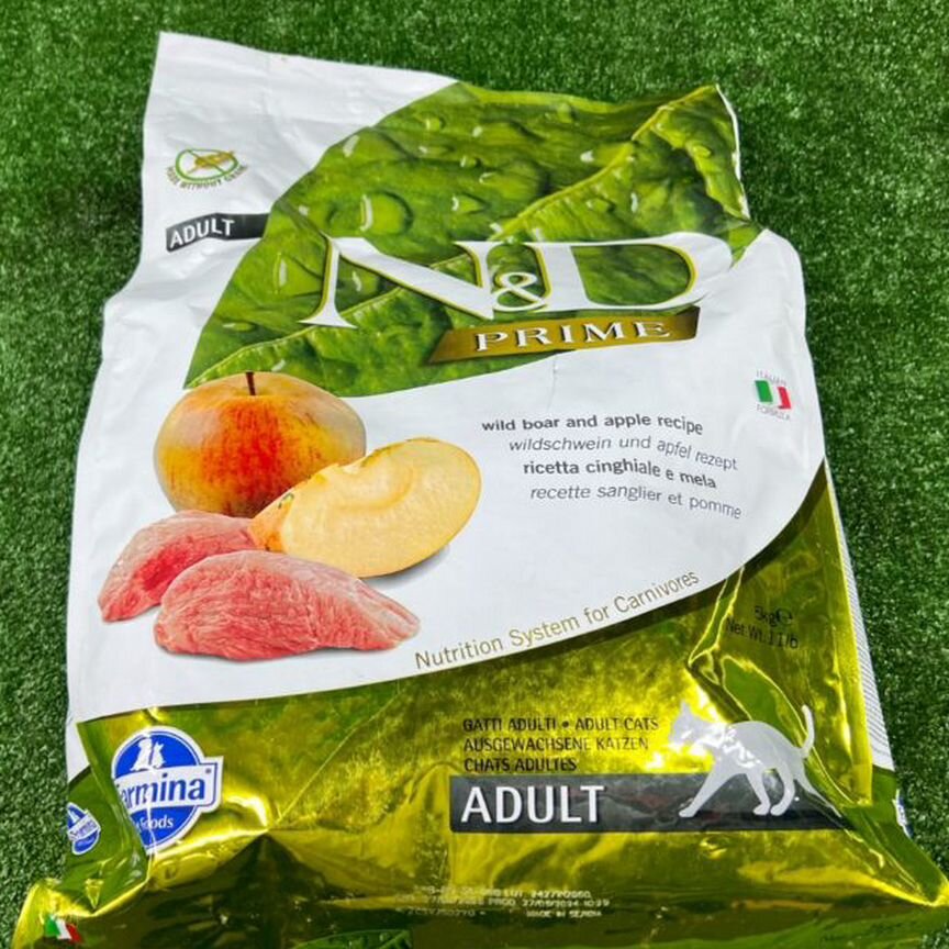 Корм для кошек Farmina prime Boar Apple Adult 5 kg