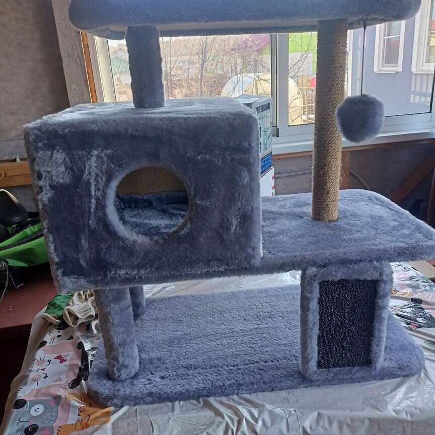 Когтеточка домик для кошки бу