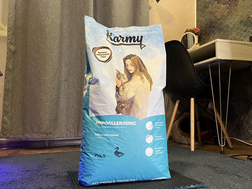 Karmy 10 кг гипоаллергенный для кошек с уткой
