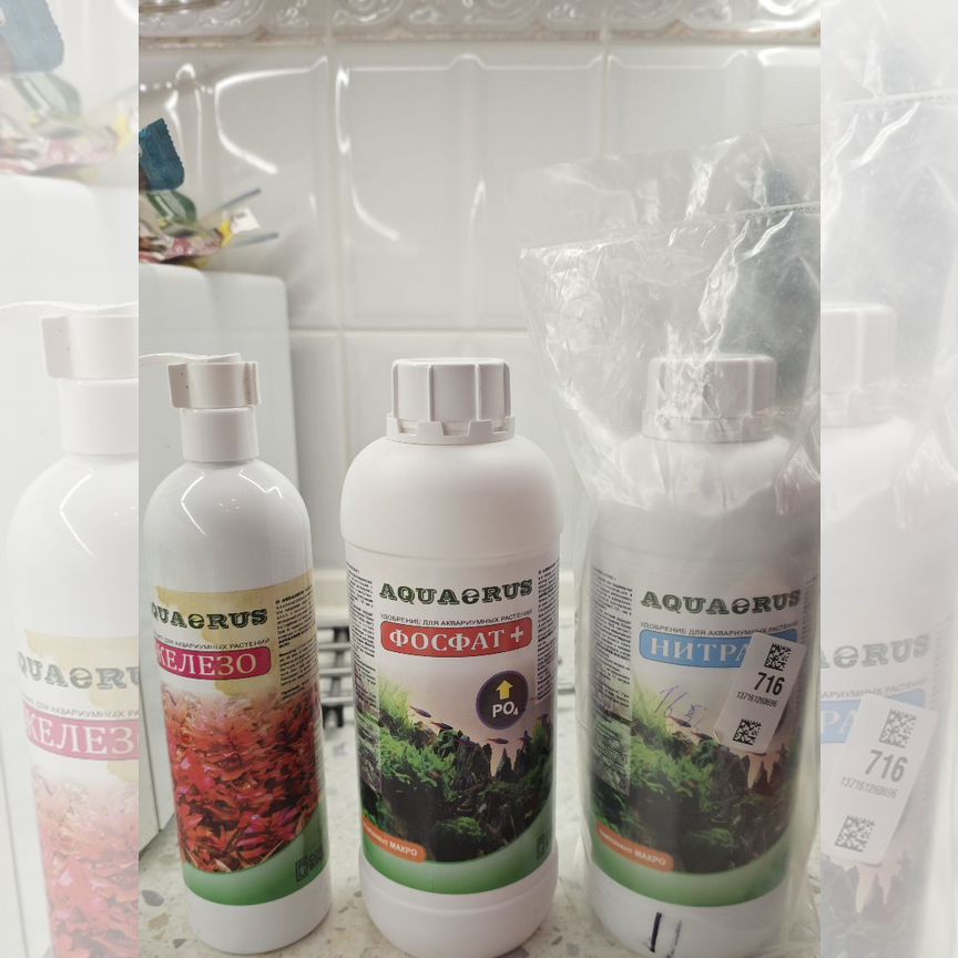 Аквариумные удобрения фосфат, нитрат, железо