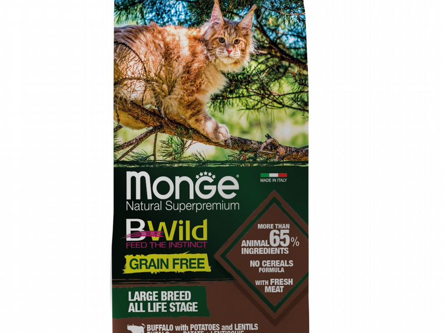 Монж 1,5кг - BWild - Буйвол, беззерновой для кошек