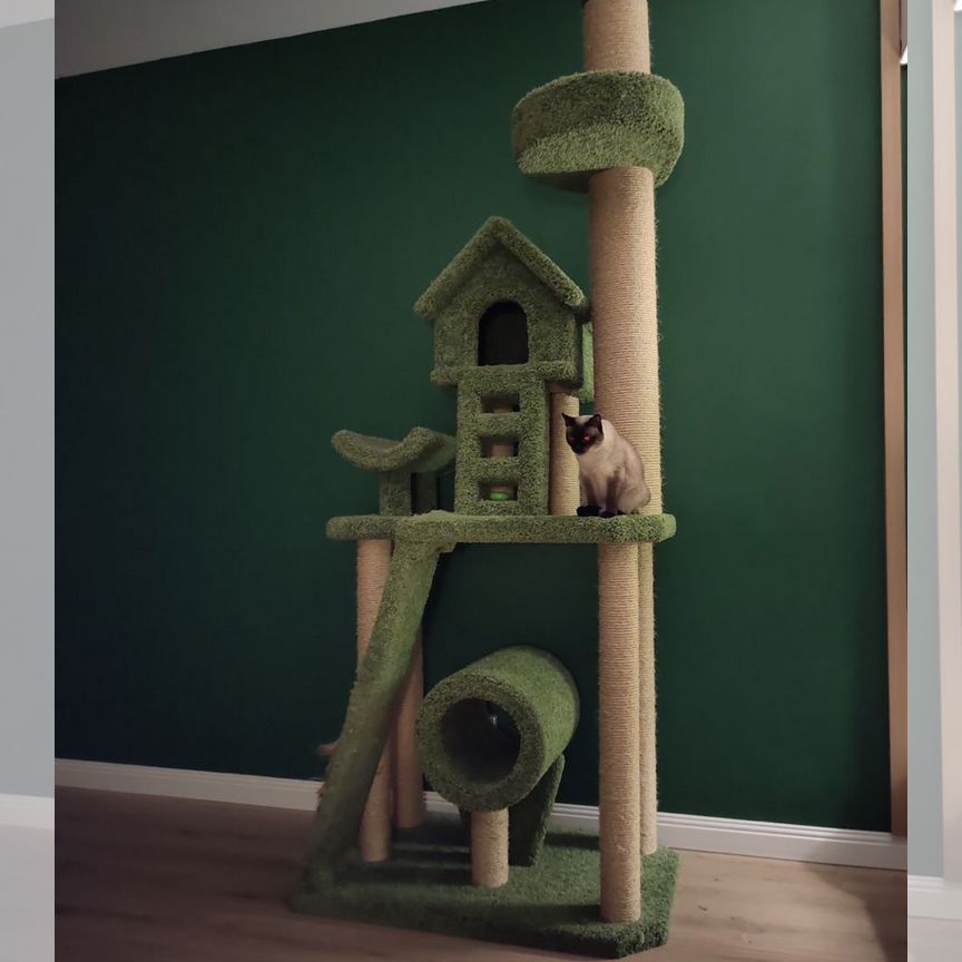 Большой домик когтеточка для кошек