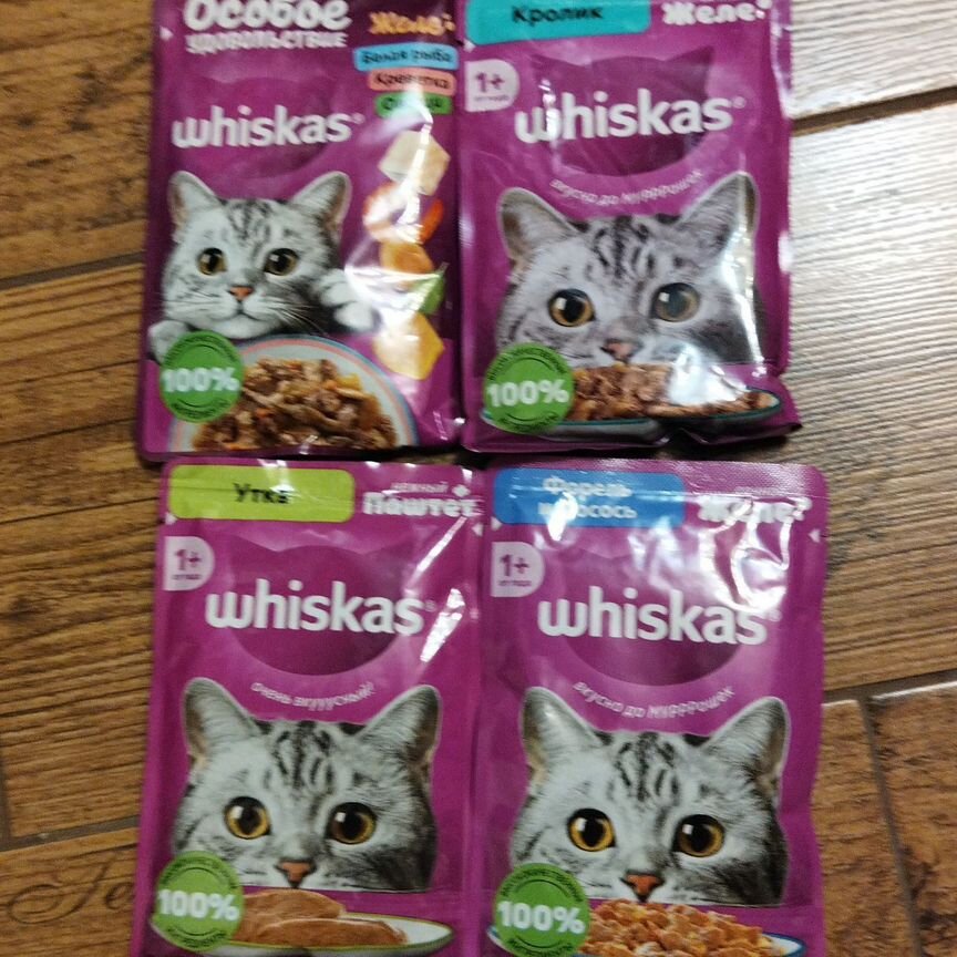 Корм whiskas желе и паштет