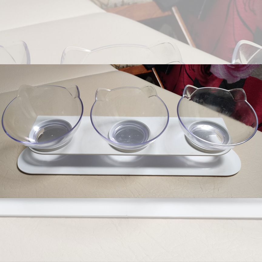 Миска для кошек тройная