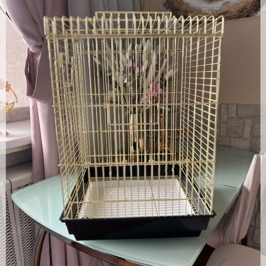 Клетка для среднего попугая,присада