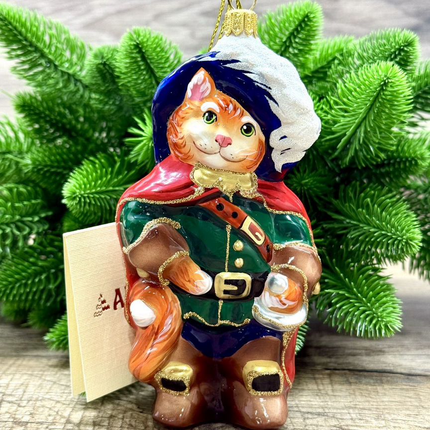 Елочная игрушка Кот в сапогах Ариель