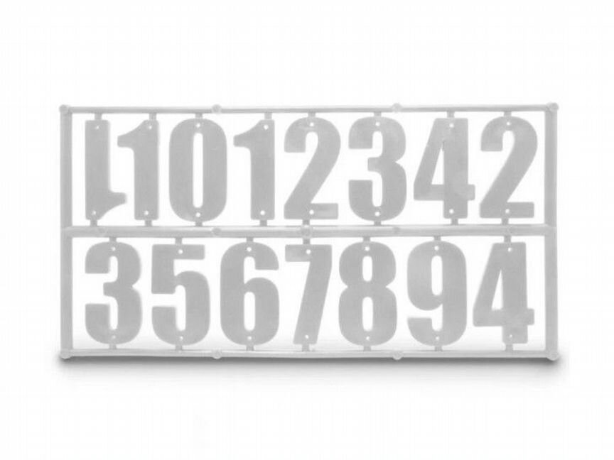 5 шт. Комплект цифр для ульев белый-15 (h40, пласт