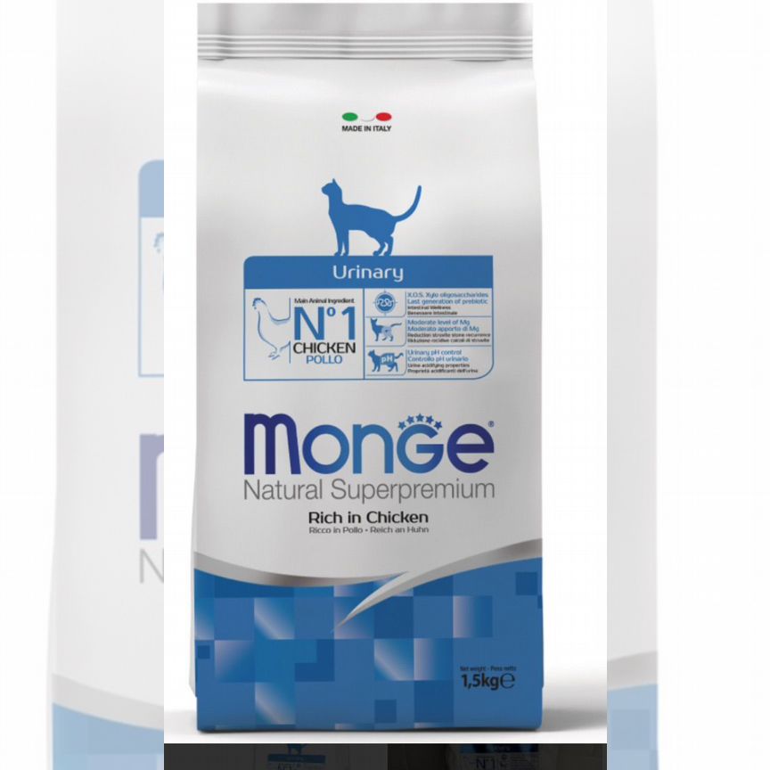 Корм для кошек monge 1.5 кг Urinary