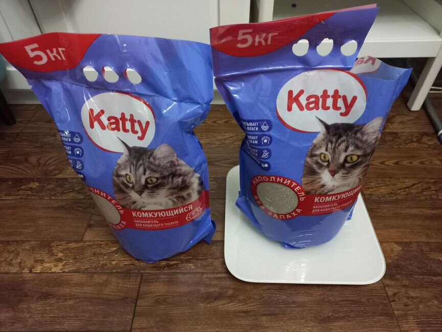 Кошачий наполнитель комкующийся Katty