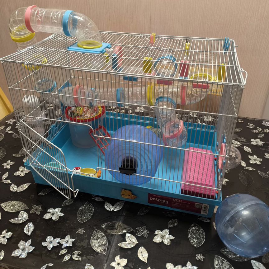 Клетка для мелких грызунов (хомяка) с тоннелями