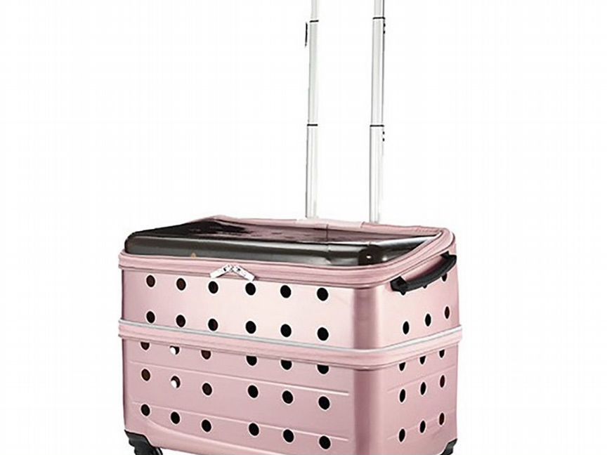 Переноска для животных пластиковая на колесах