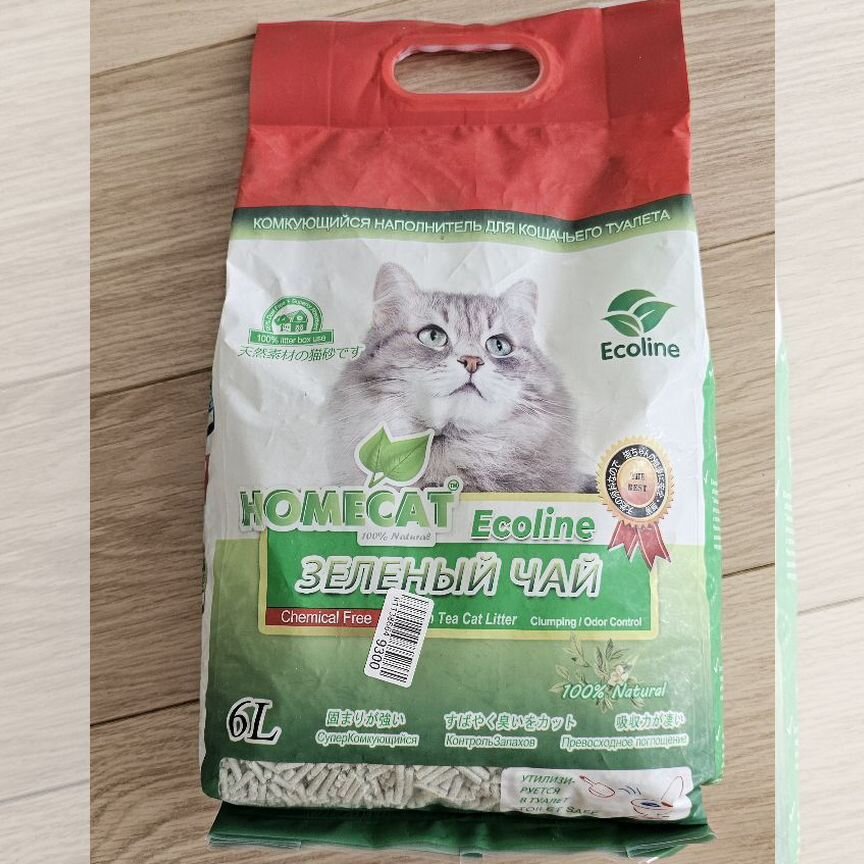 Наполнитель для кошачьего туалета тофу комкающий