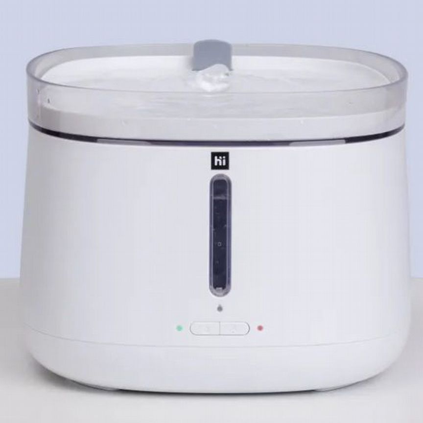 HiPet Фонтанчик для кошек и собак H-2, 2 л, белый
