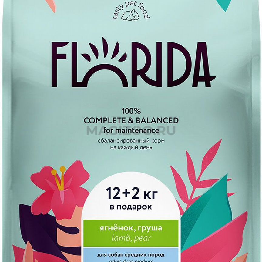 Корм florida для взрослых собак 14 кг
