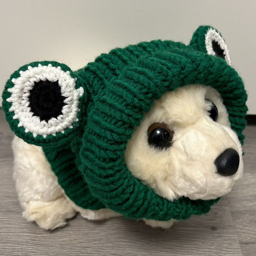 Шапочка лягушка для собачки