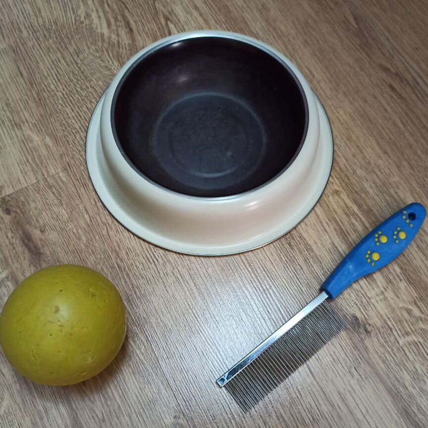 Миска, расческа, мячик для собак