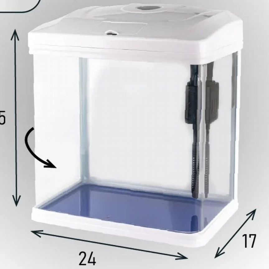 Аквариум с фильтром, компрессором и подсветкой