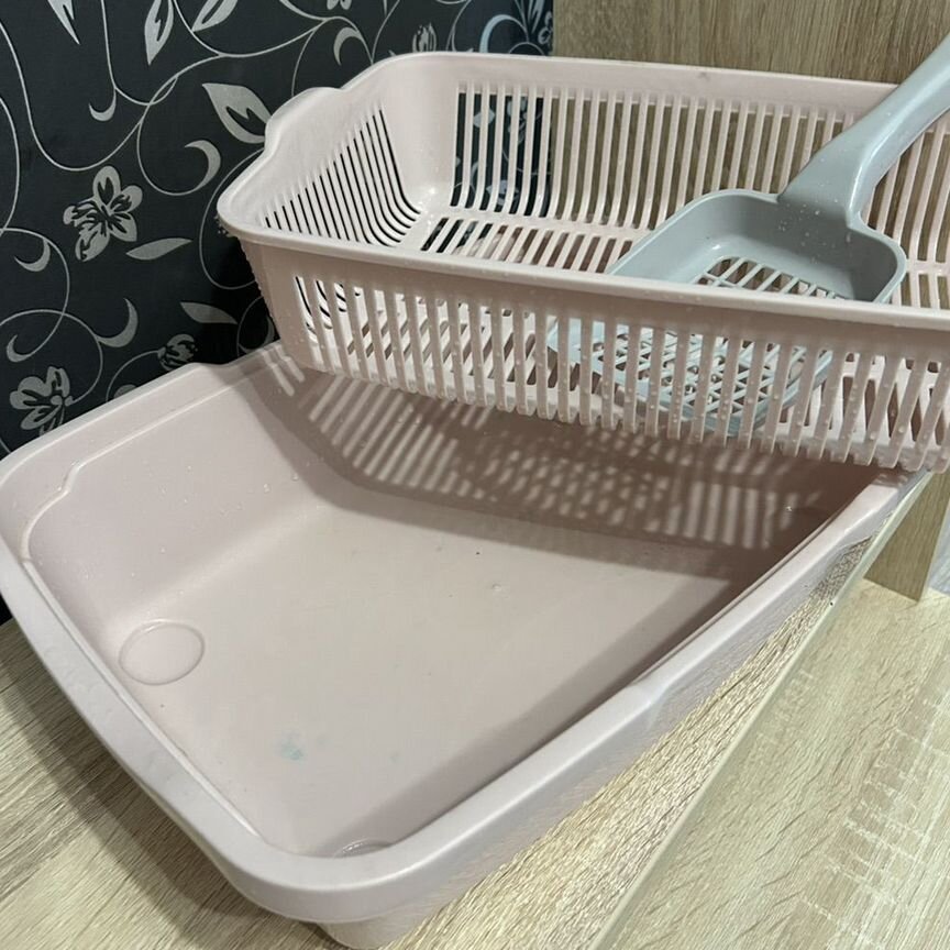 Лоток для котят с решоткой и совком