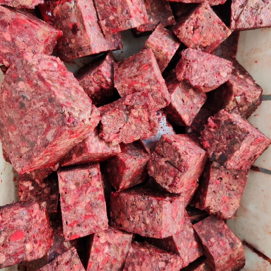 Корм для собак конина (кубиками, фарш,микс)