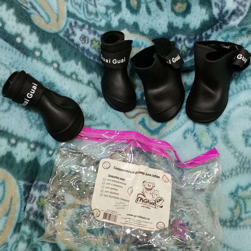 Силиконовые ботинки для собак