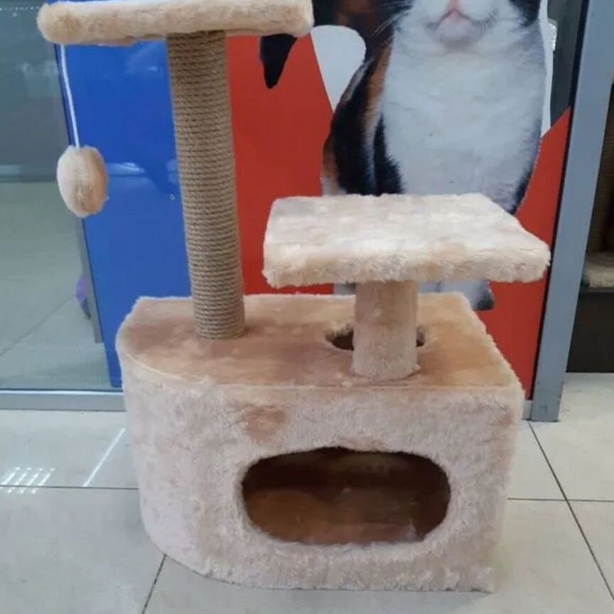 Домик для кошки с когтеточкой